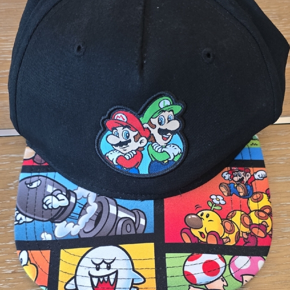 Nintendo | Accessories | Nintendo Black And Red Snapback Hat With ...